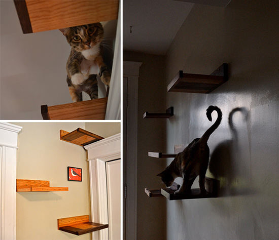 Handcrafted Wooden Cat Shelves From Kittyoverlords — Hauspanther