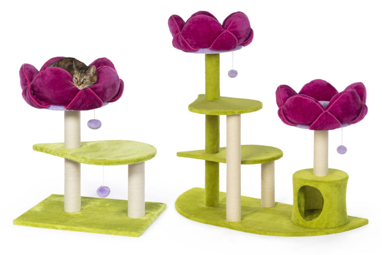 Flower Power Cat Towers Add a Pop of Spring Color to Your Home ...