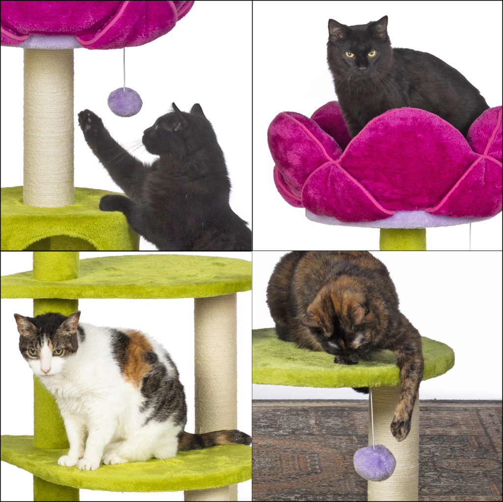 Flower Power Cat Towers Add a Pop of Spring Color to Your Home ...