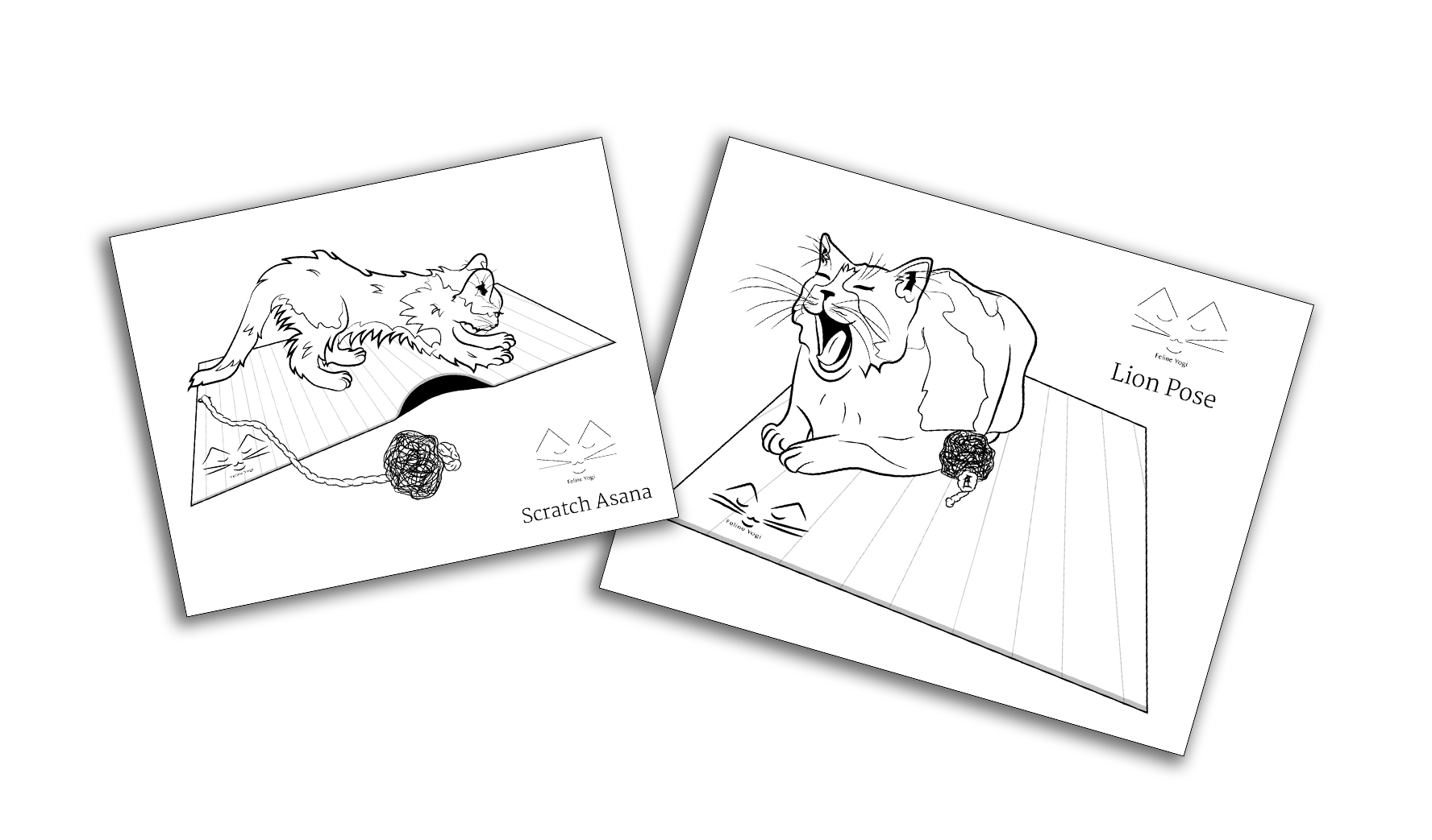 De-stress With Feline Yogi Coloring Book • hauspanther