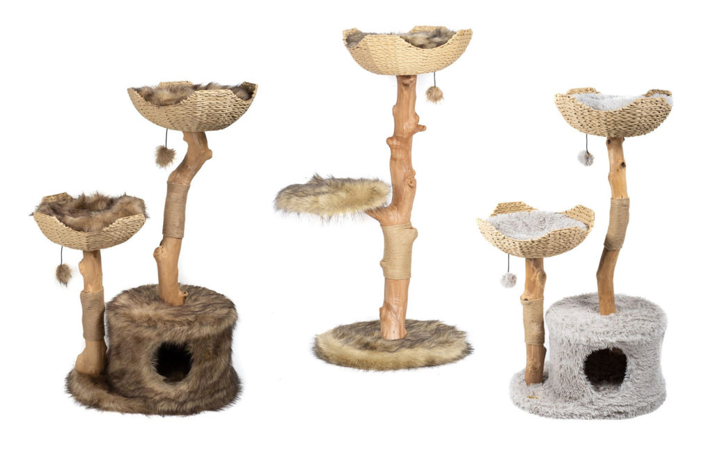 Natural Wood Cat Trees with Modern Flair • hauspanther
