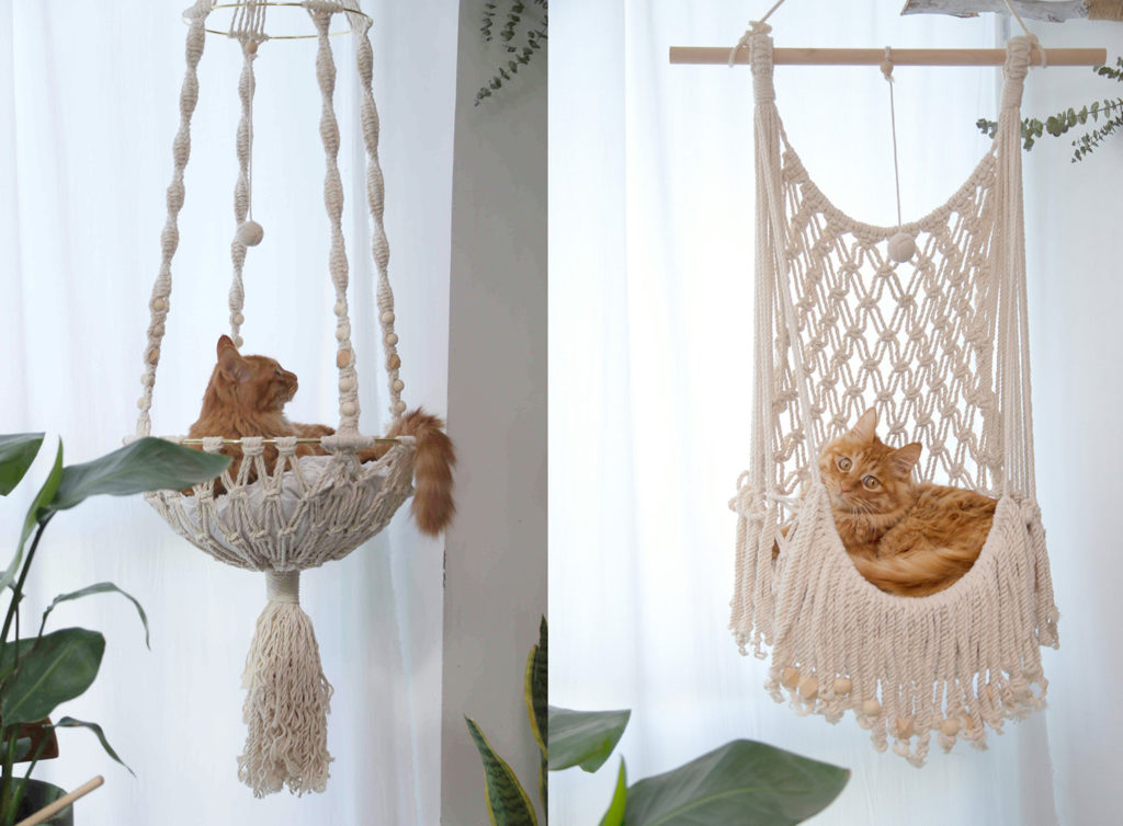 Beautiful Macrame Cat Hammocks • hauspanther