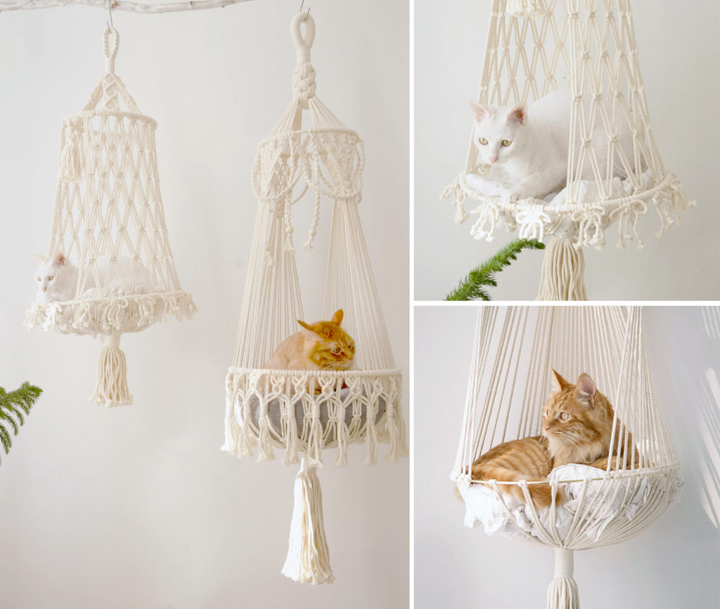 Beautiful Macrame Cat Hammocks • hauspanther