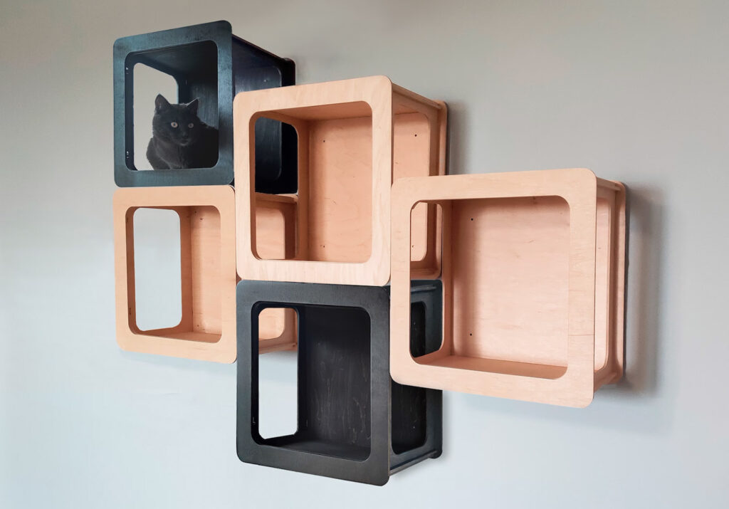 Modern Cat Climbing Boxes with Modular Design • hauspanther