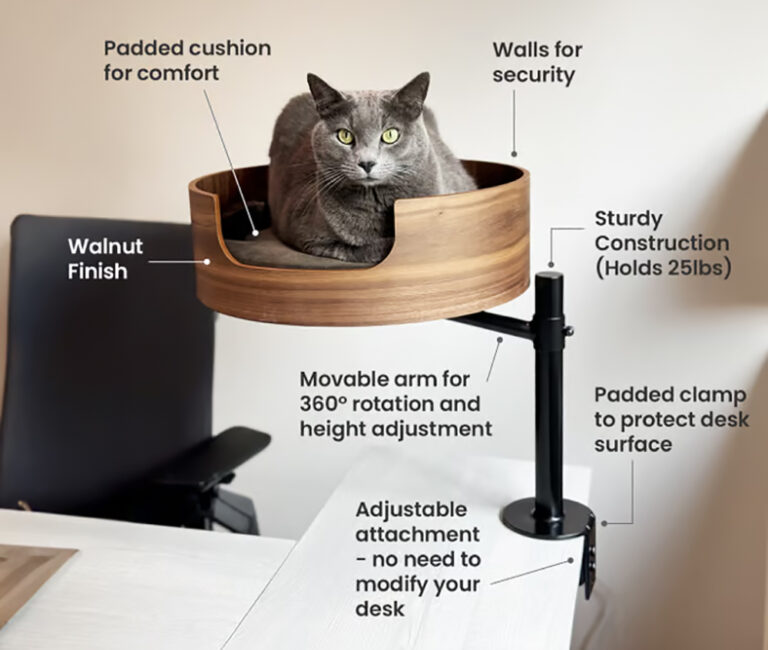 Introducing Desk Nest: The Perfect Cat Bed For Your Office! • hauspanther